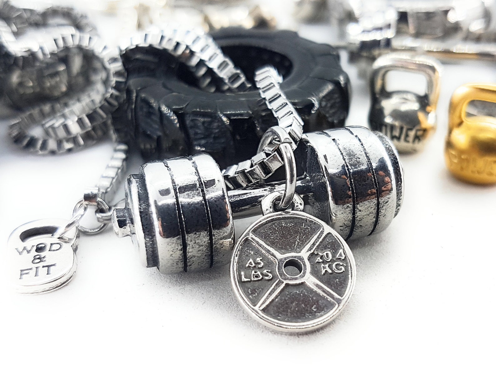 Gym Necklace Barbell Deadlift Bodybuilding · Custom Necklace ...