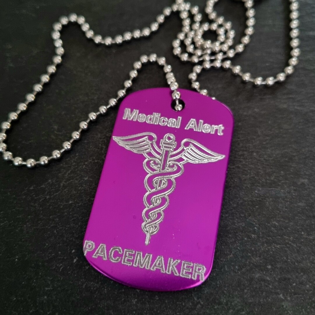 Engraved Medical Alert Necklace -customizable for Your Emergency Needs ...