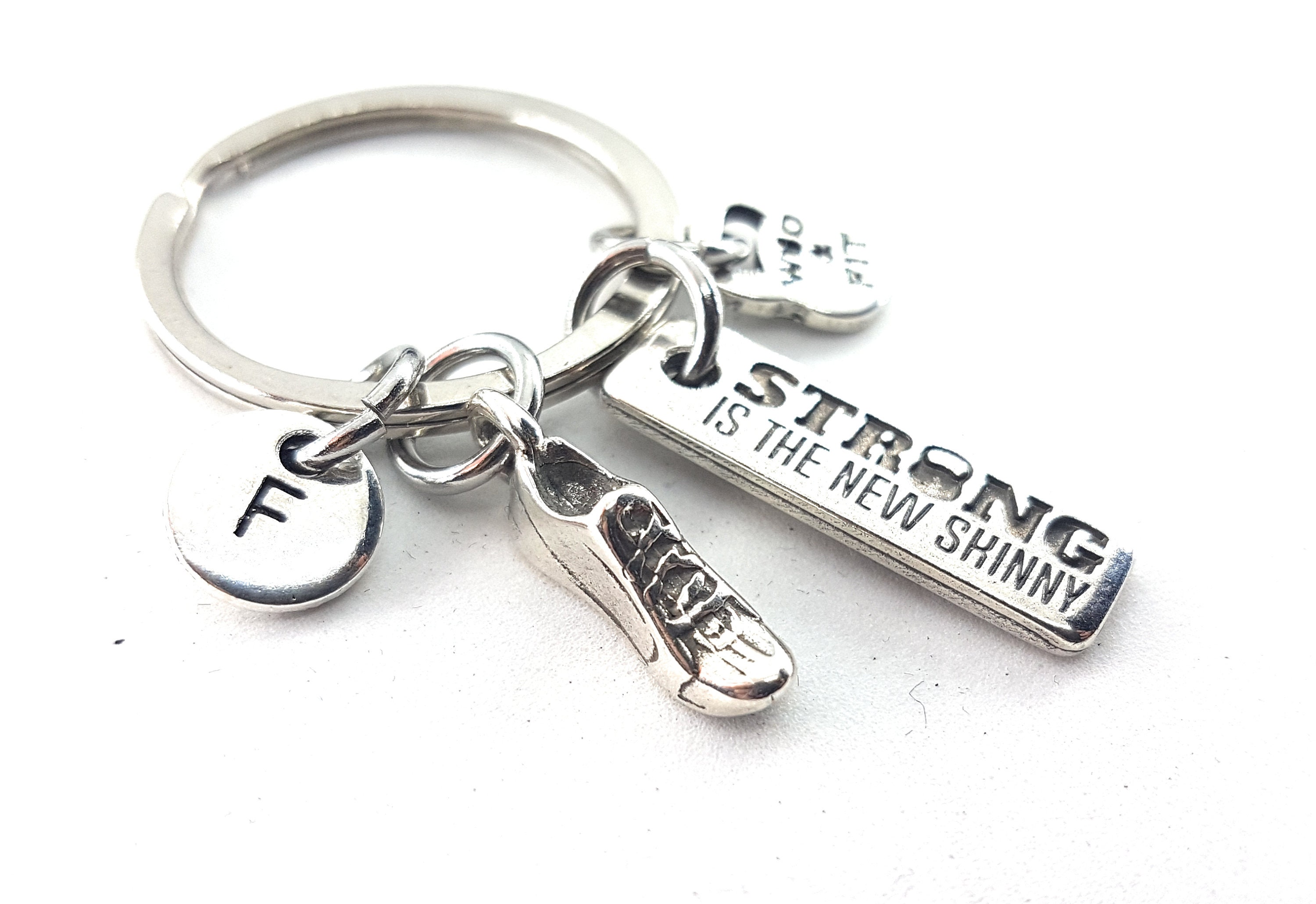 Runner Initial Keychain Workout,Motivation.Motivational Gift,Runner ...