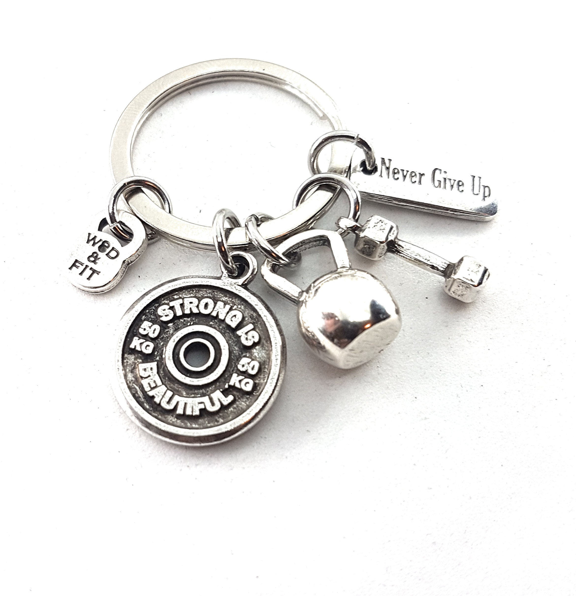 Keychain Kettlebell Swings Workout Motivational Plate,Dumbbel ...