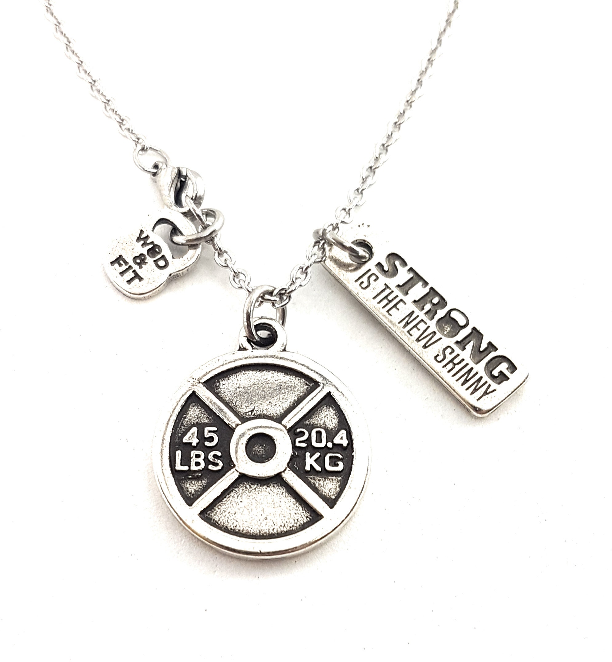Custom GYM Necklace Donny Workout Weight Plate and Motivation - Weight ...