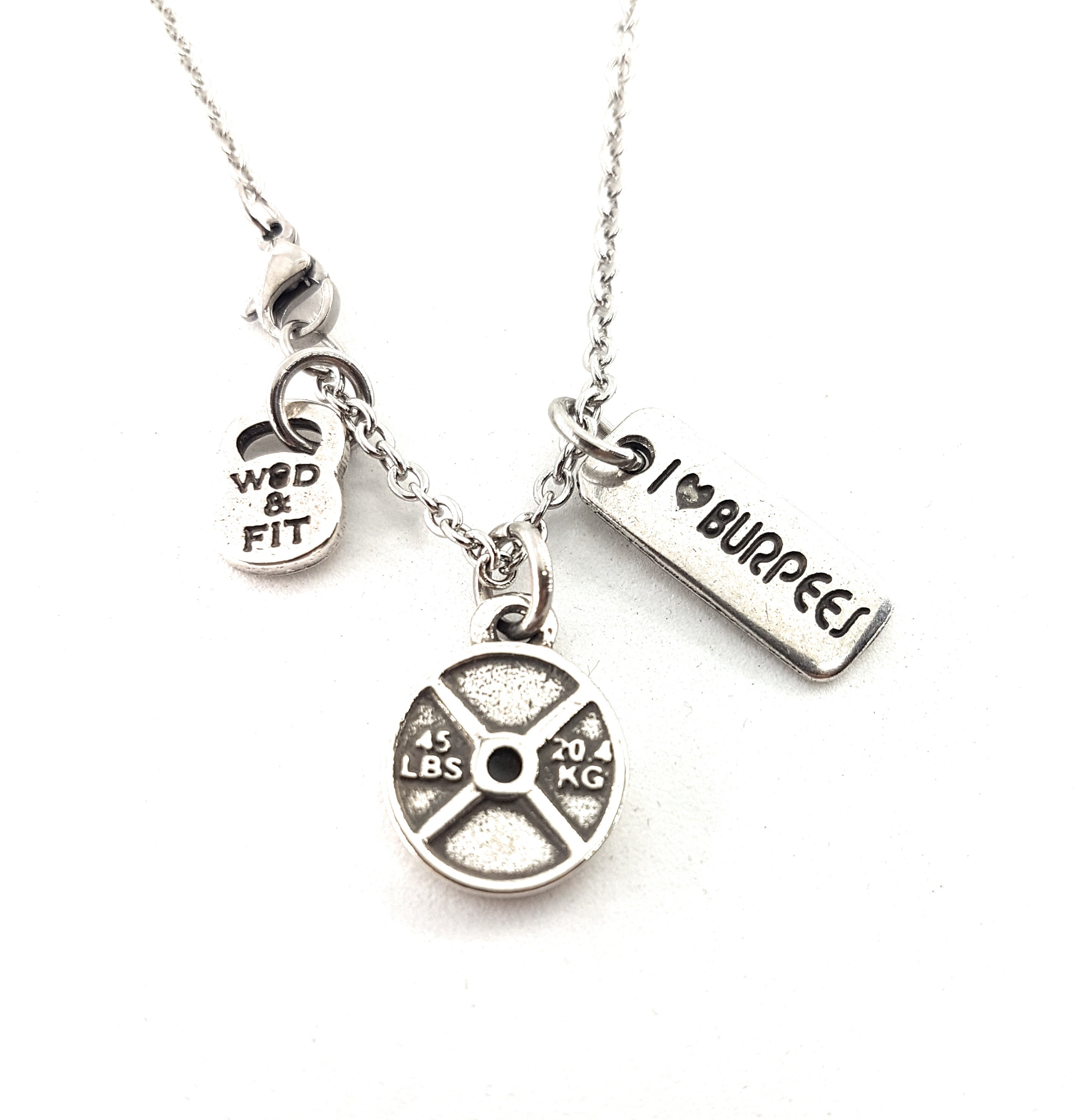 Custom GYM Necklace Donny Workout Weight Plate and Motivation - Weight ...