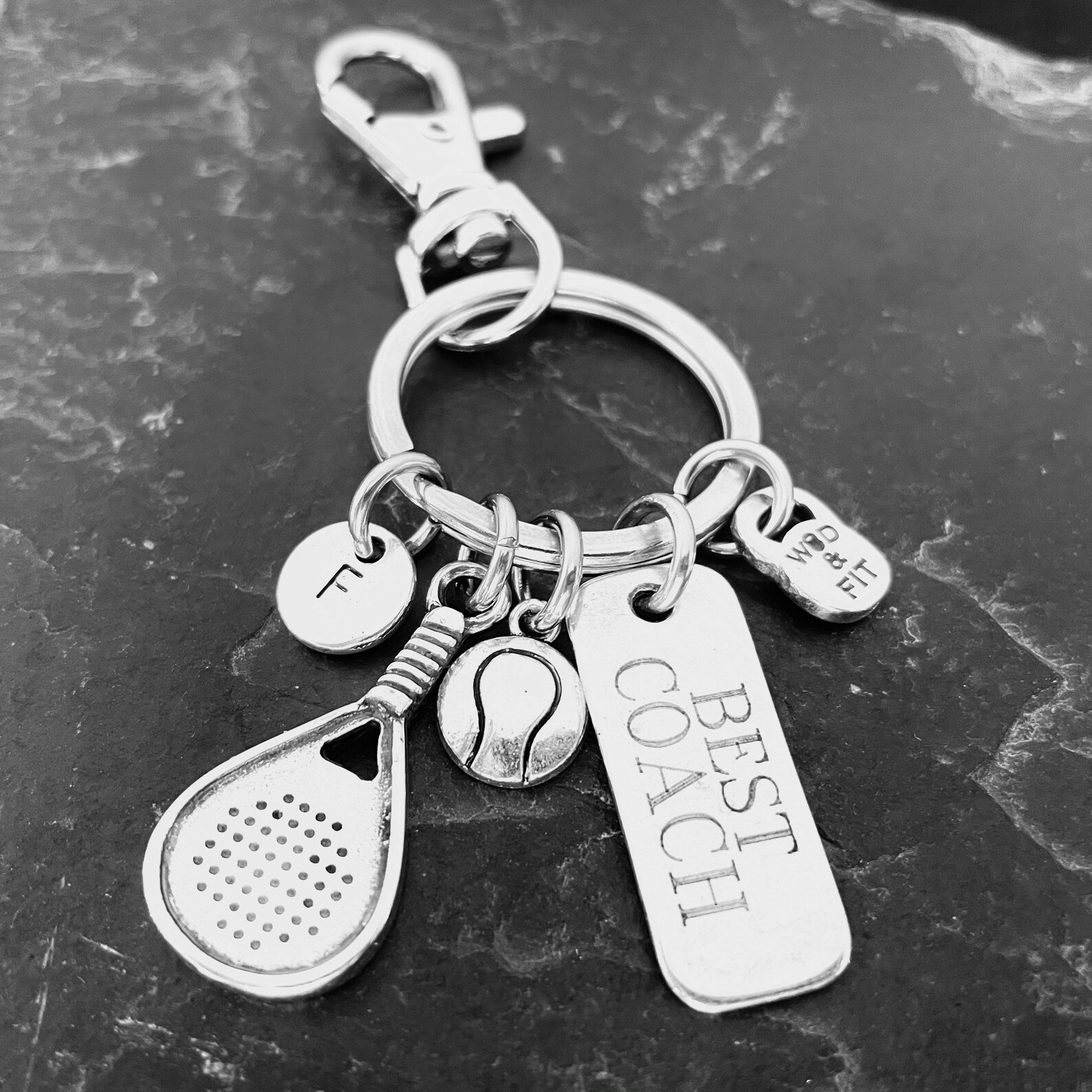 Key Ring Padel Tennis Custom Motivational Word Initial. Padel - Etsy