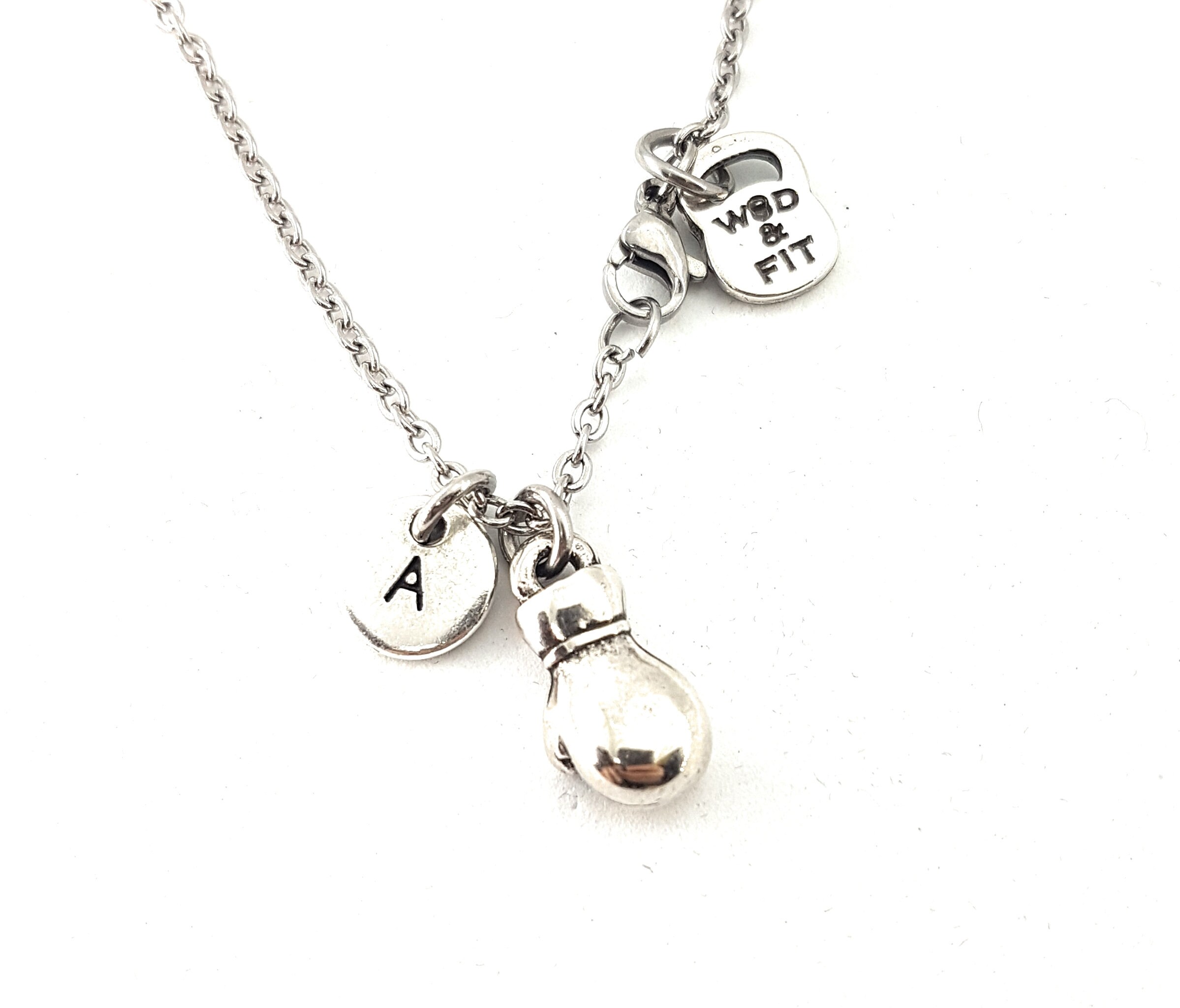 Boxing Necklace Boxing Glove Initial Boxing Edition.Boxing Glove ...