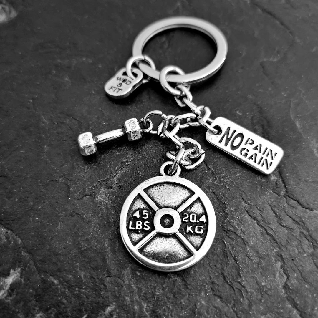 Gym Custom Keychain Bodypower Weight Plate 45lbs Gym Motivation · Gym ...