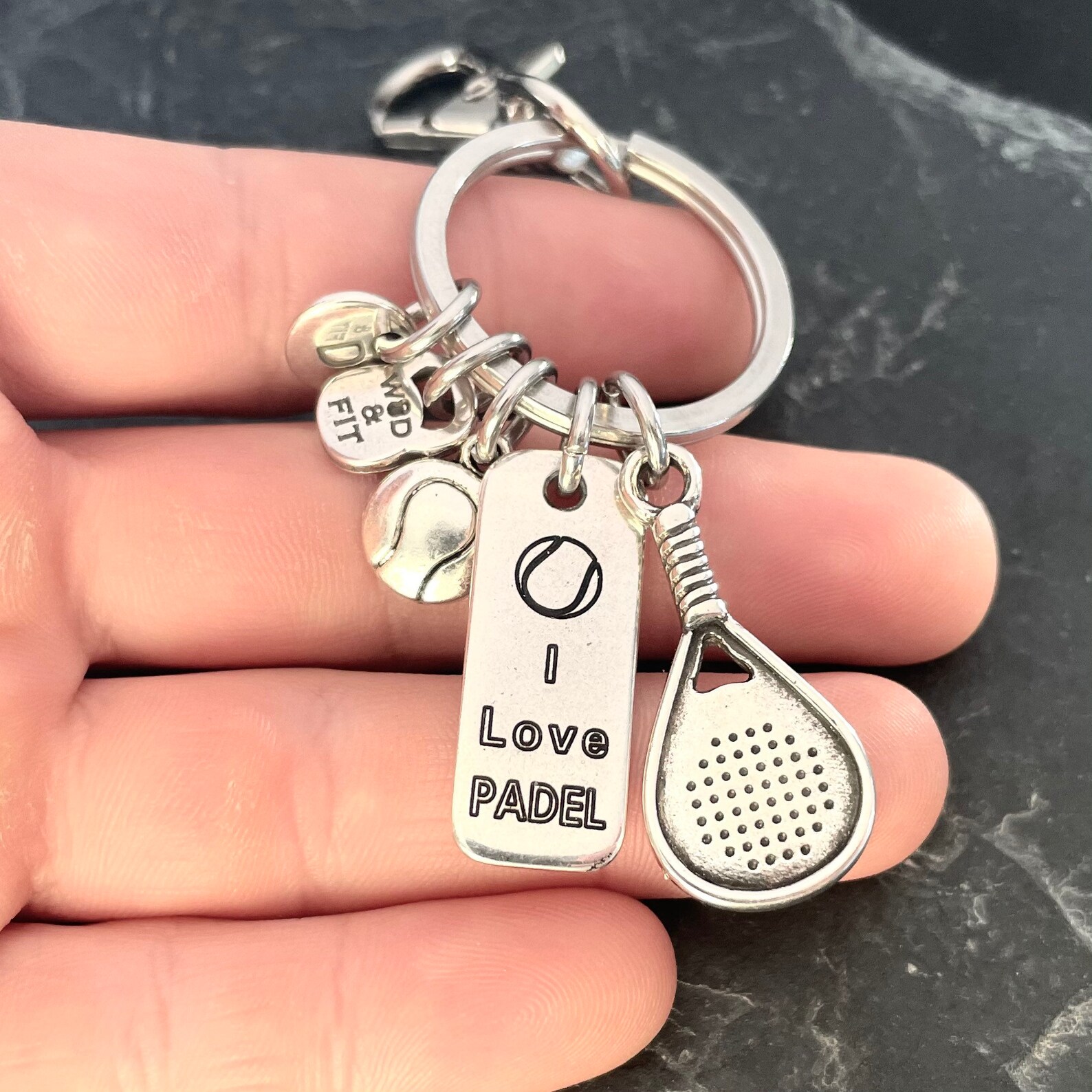 Key Ring Padel Tennis Custom Motivational Word Initial. Padel - Etsy