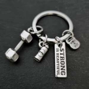 Personalized Gym Keychain Dumbbell Dan Workout Gift· Boyfreind Gift ...