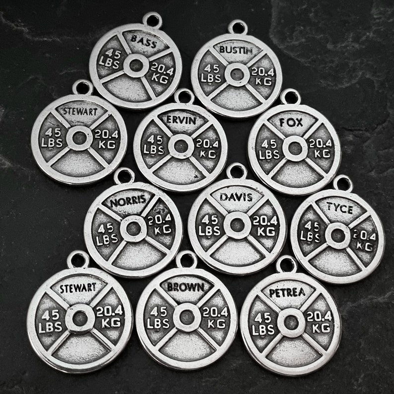 Gym Custom Necklace Weight Plate 45lbs Gym Gifts fitness - Etsy
