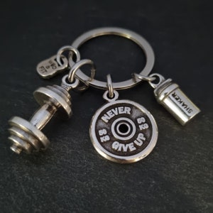 Gym Keyring Barbell Shaker Protein - Weight Plate - Workout Gifts ...