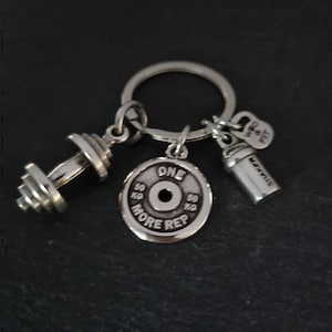 Gym Keyring Barbell Shaker Protein - Weight Plate - Workout Gifts ...