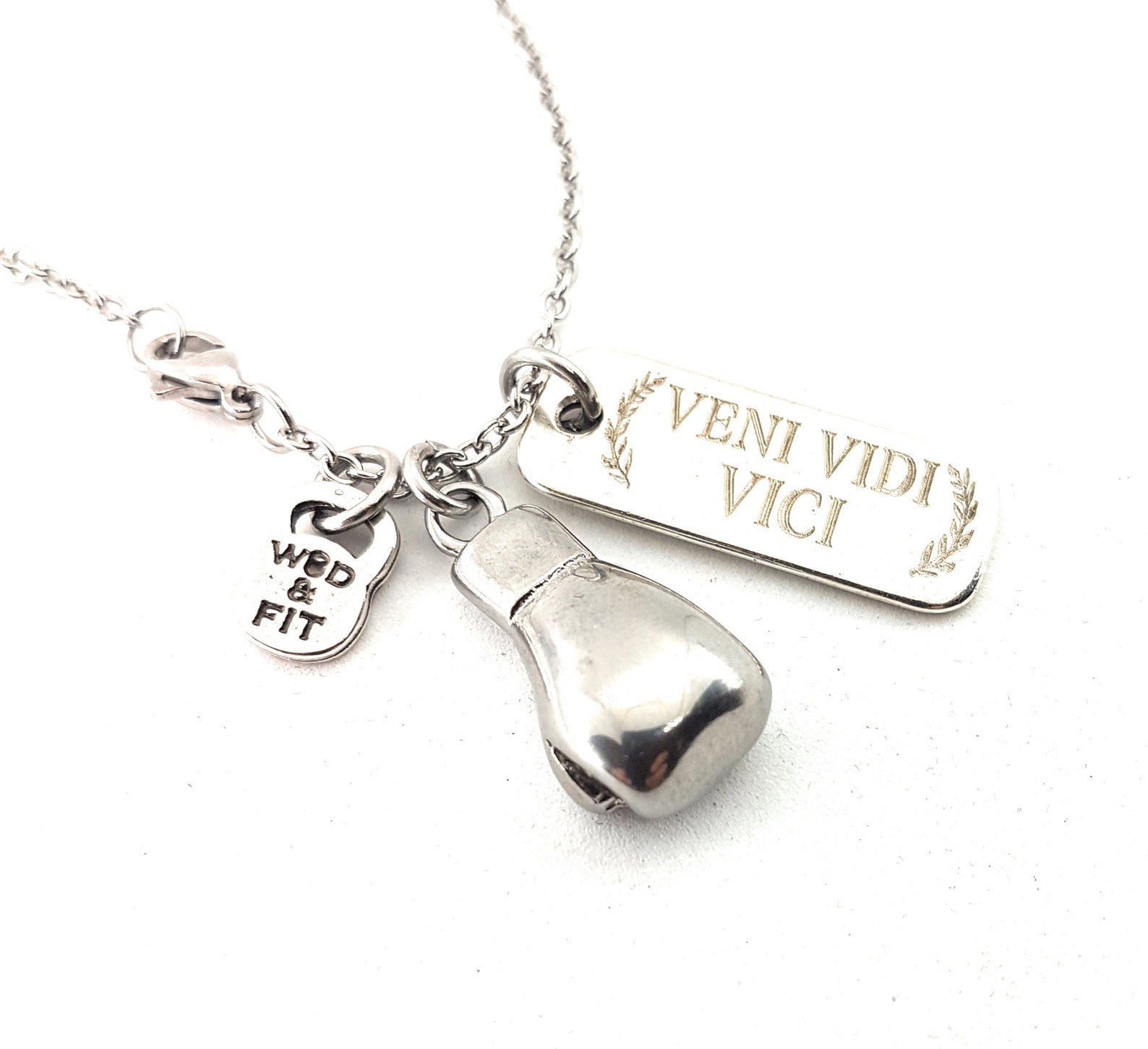 Boxing Gove Knockout CUSTOM Necklace.Boxing JewelryKick | Etsy