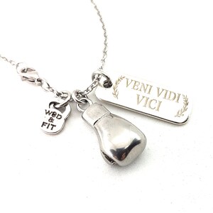 Boxing Gove Knockout CUSTOM Necklace.boxing Jewelry,kick Boxing Gift ...