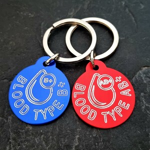 Keyring Blood Group Type · Aluminum Customizable - Organ Donor ·blood ...