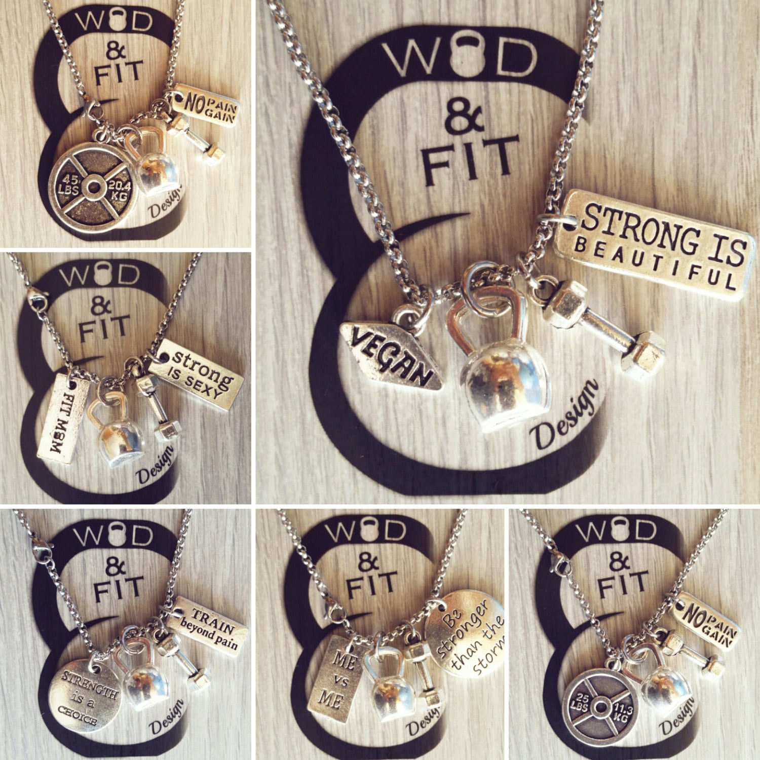 Necklace Beast 4 Workout Kettlebell Dumbbell & Motivation.Gym Gifts ...