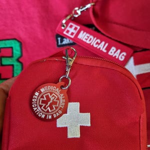 Emergency Medical Alert Medical Bag + Aluminum Tag · Epipen Inside ...