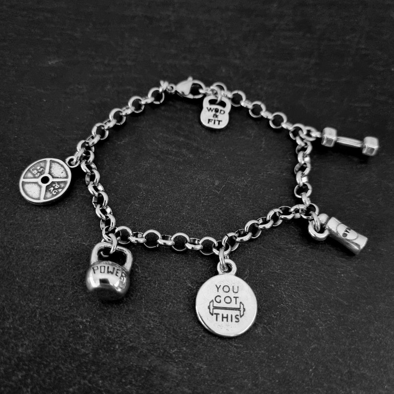 Fitness Custom Bracelet Life Gym Bottle Motivation Bodybuilding ...