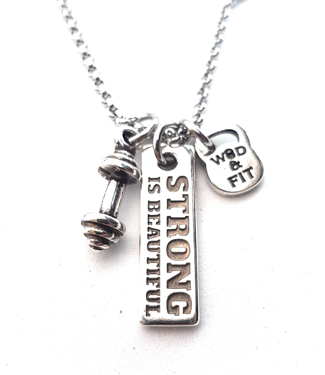 Gym Necklace Dumbbell Motivation Custom Gift · Weight Lifting · Gym ...