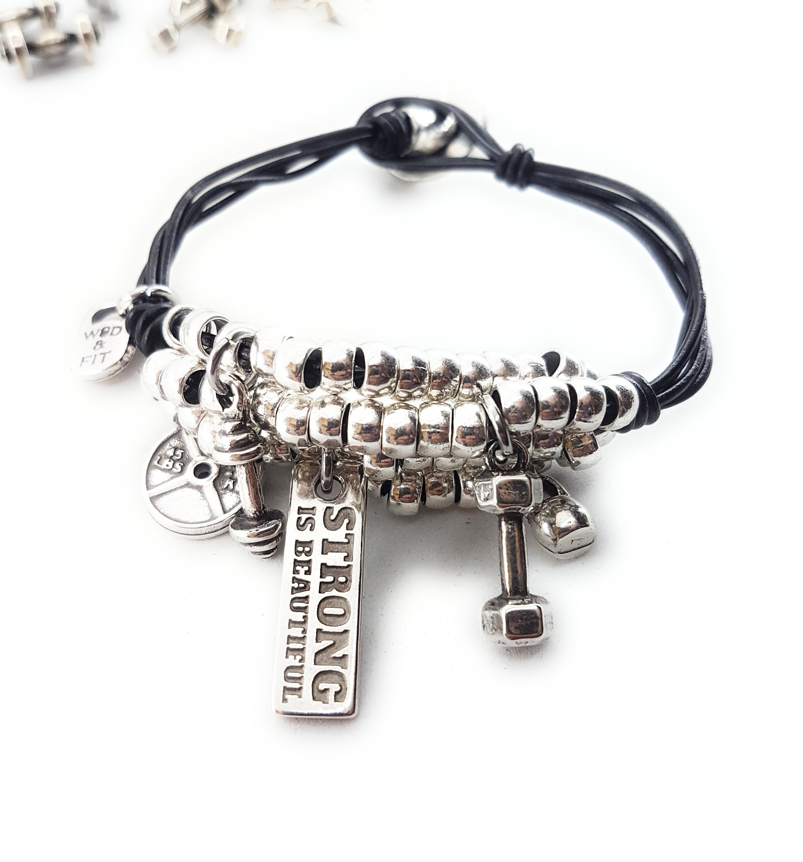 Leather Women Bracelet Emily Workout · Personalized Bracelet ...
