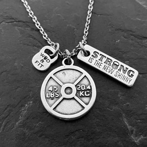 Gym Customized Necklace Weight Plate 45lbs Motivation Fitness · Weight ...