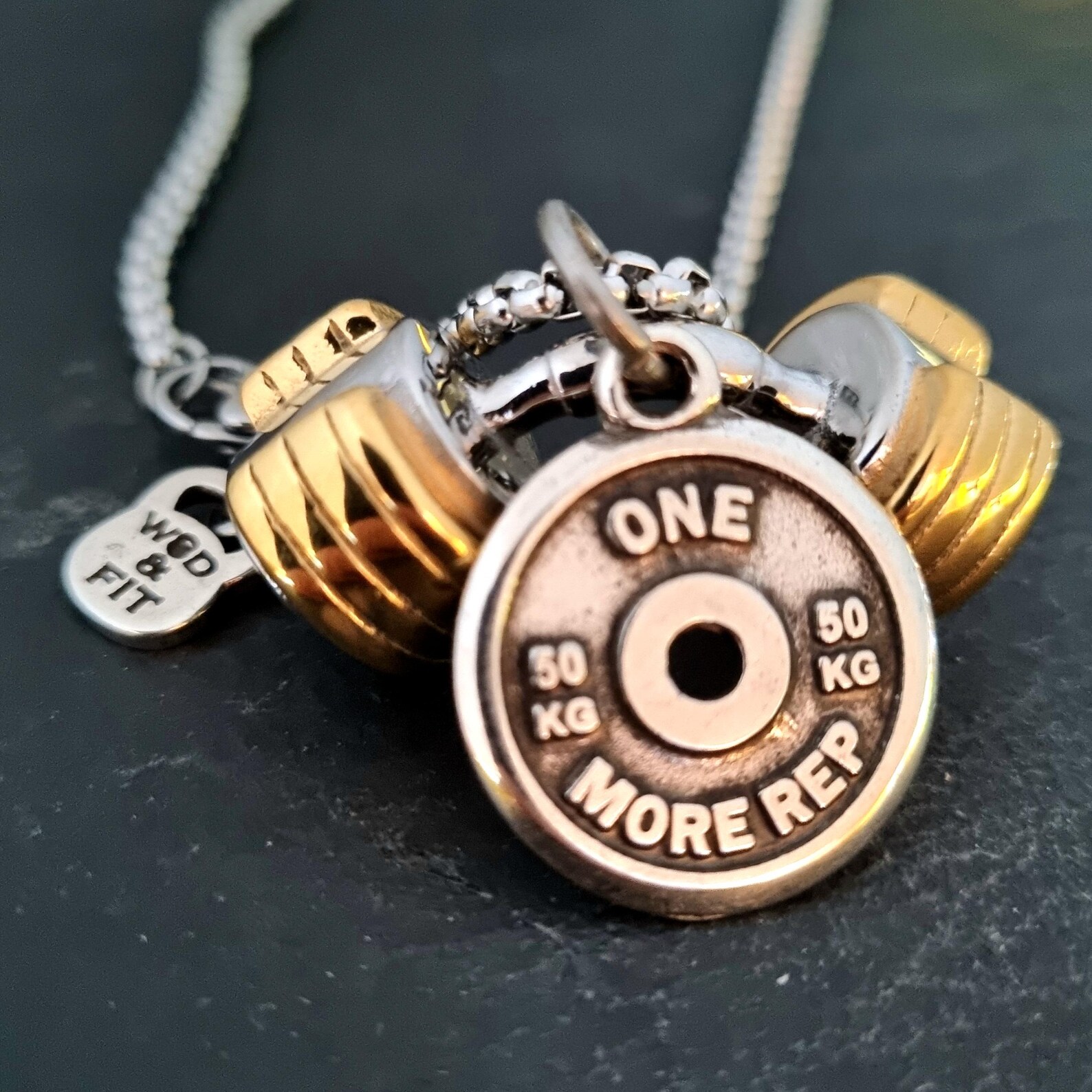 GYM Necklace Gold Bent Barbell Bodybuilding Gift · Boyfriend Gift ...