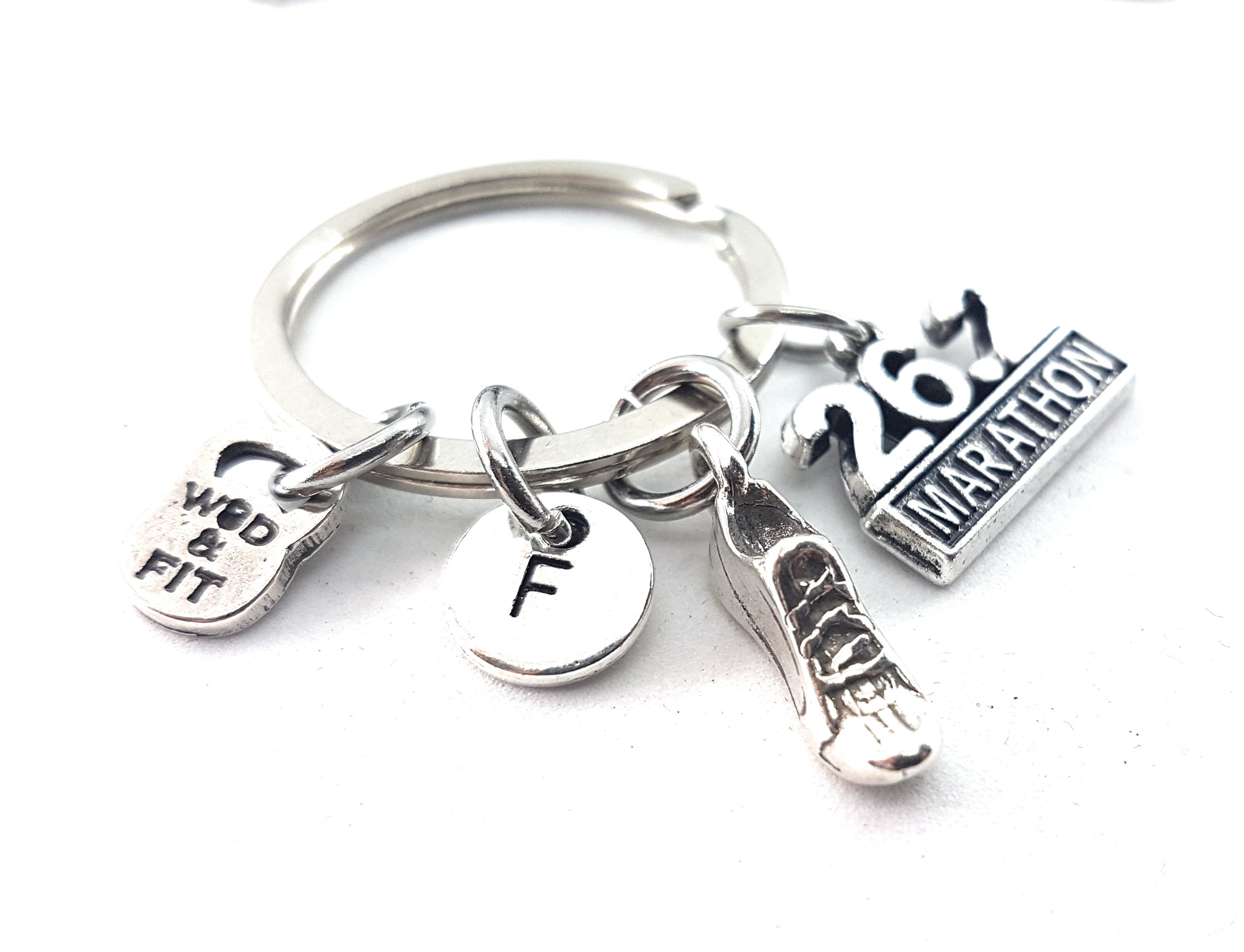 Runner Initial Keychain Workout,Motivation.Motivational Gift,Runner ...