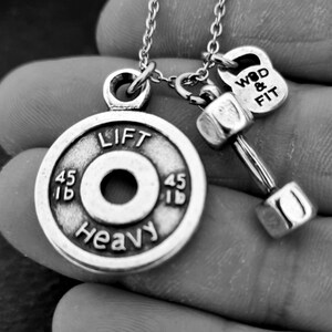 Gym Necklace Weight Plate Lift Heavy Dumbbell Medium · Motivation Gift ...