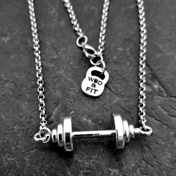 Barbell Necklace - Etsy