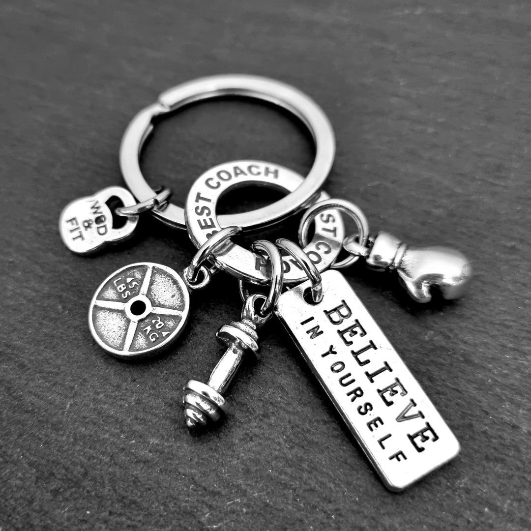 Personalised Boxing Keyring - Boxing Gloves Gift - Motivation Gift ...