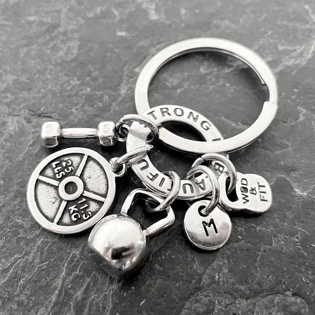Gym Keychain Hansen Workout Gift Kettlebell - Fitness Key Ring - Body ...