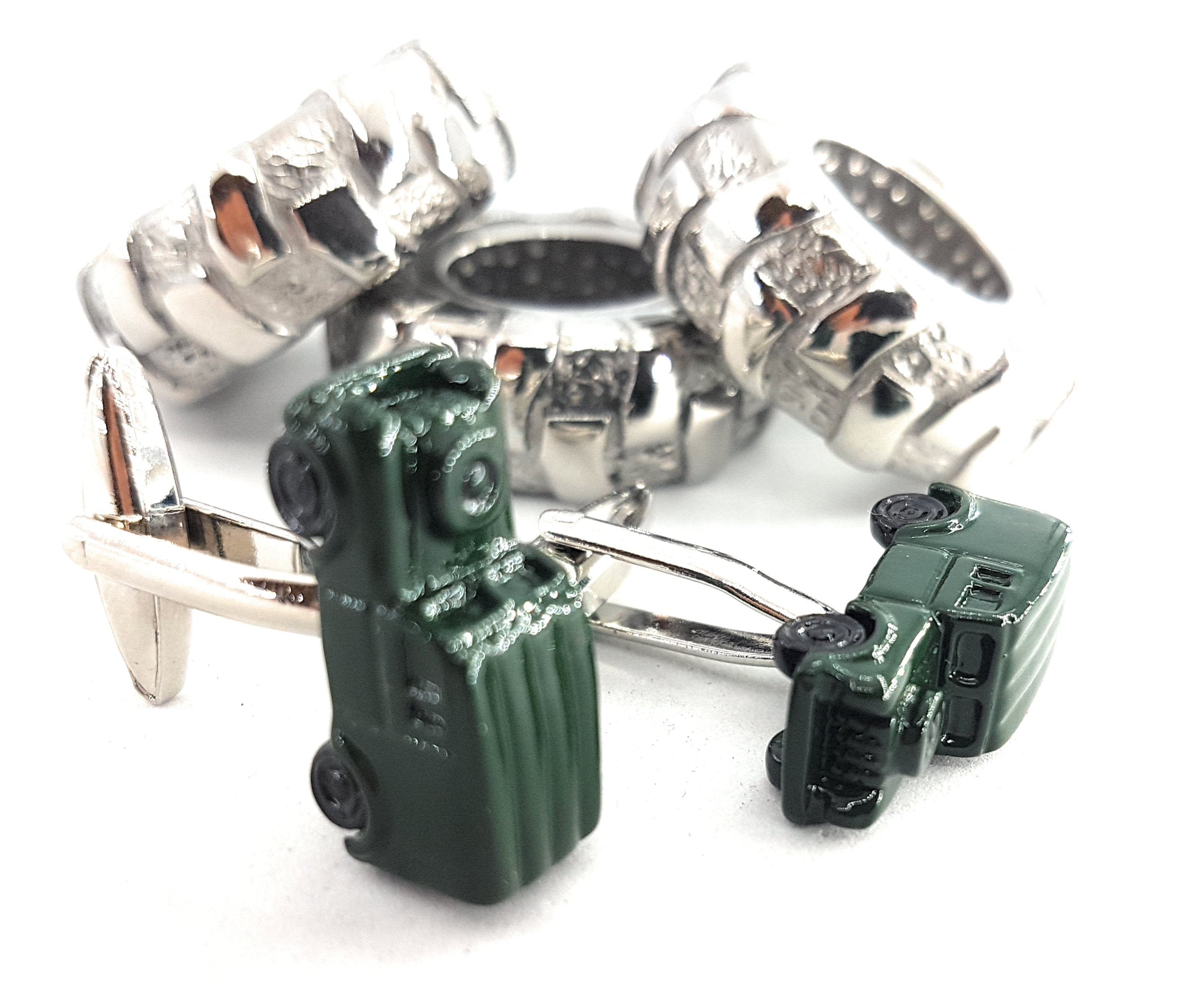 Land Rover Cufflinks 3D Green Accessories -Off Road Gift - Gifts For ...