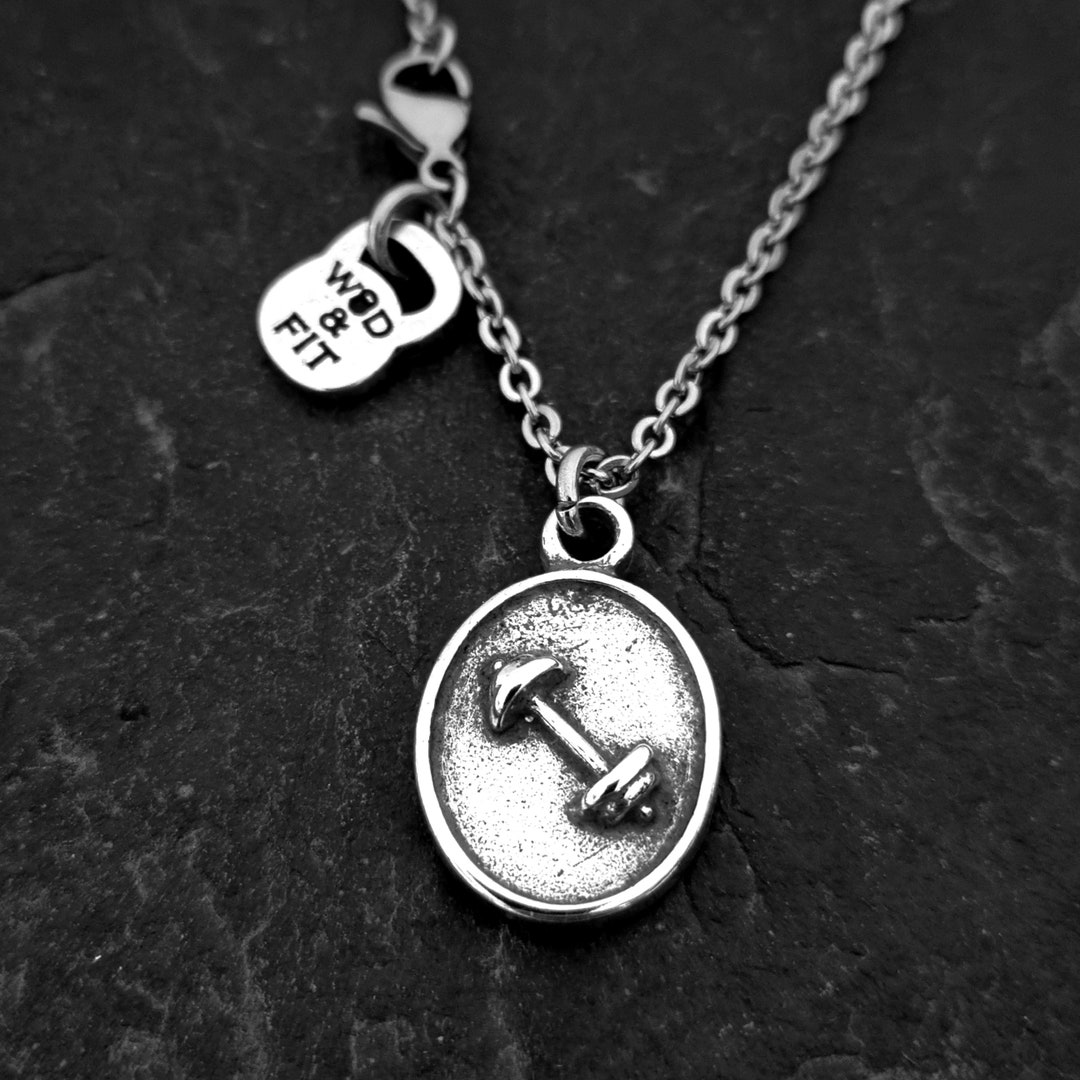 Gym Necklace Barbell Club · Gym Gifts · Fitness · Custom Necklace ...