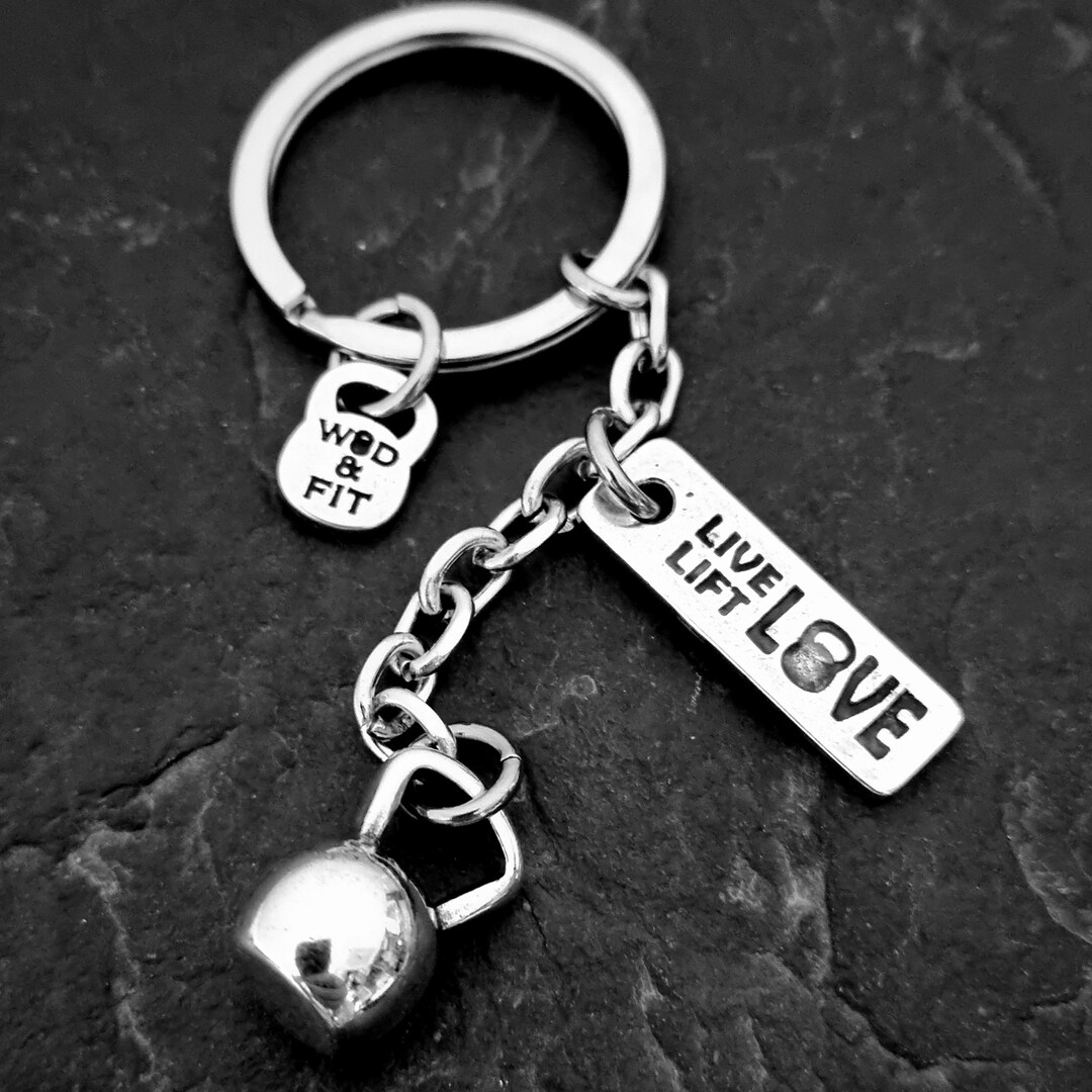 Personalized Keychain Gym Kettlebell ·custom Gifts · Bff Gifts ...