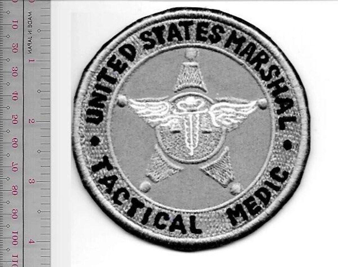 US Marshal Service Tactical MEDIC SWAT Deputy Service Patch Vel Hooks G ...