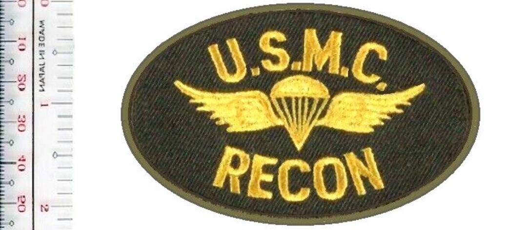 US Marine Corps USMC Marine Recon Airborne Special Operations Patch Vel ...
