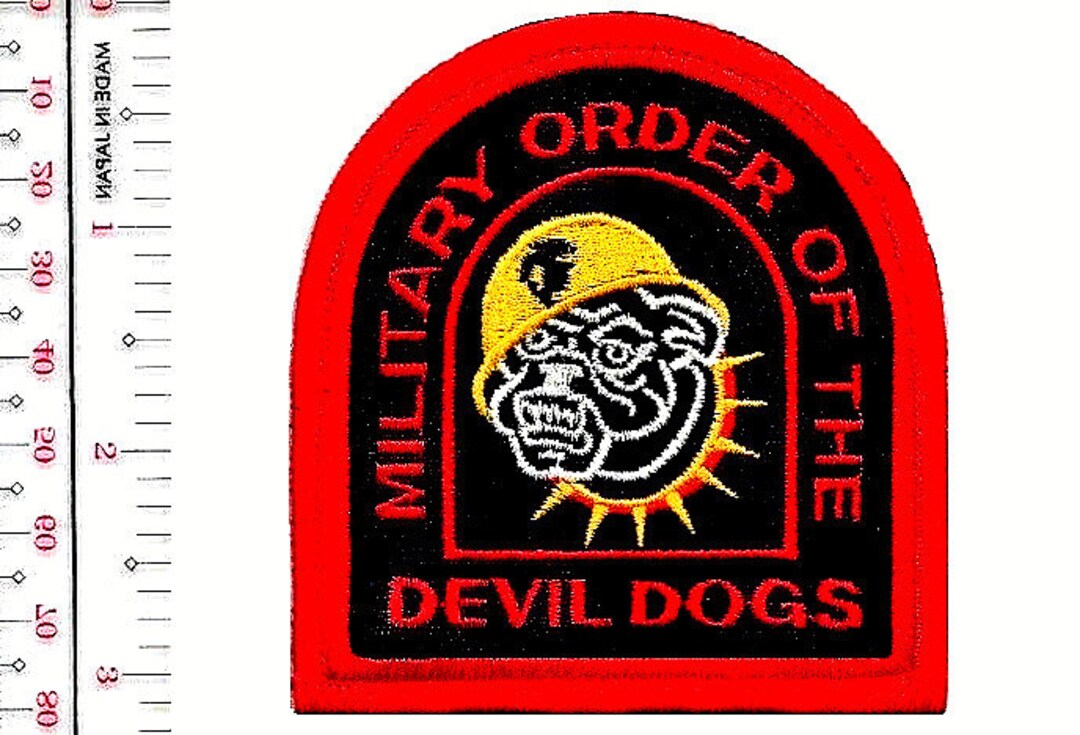 US Marine Corps USMC Military Order of the Devil Dogs Patch Vel Hooks ...