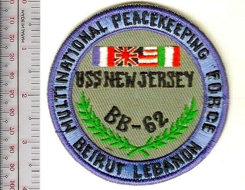 US Navy Lebanon USS New Jersey BB-62 Beirut Peacekeeping Force - Etsy
