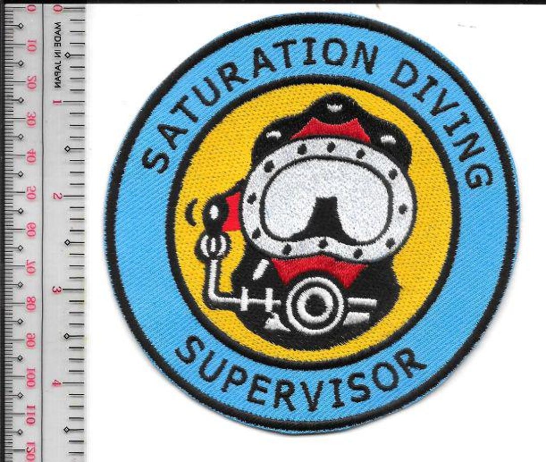SCUBA Hard Hat Diving Saturation Diving Supervisor Patch Lg - Etsy