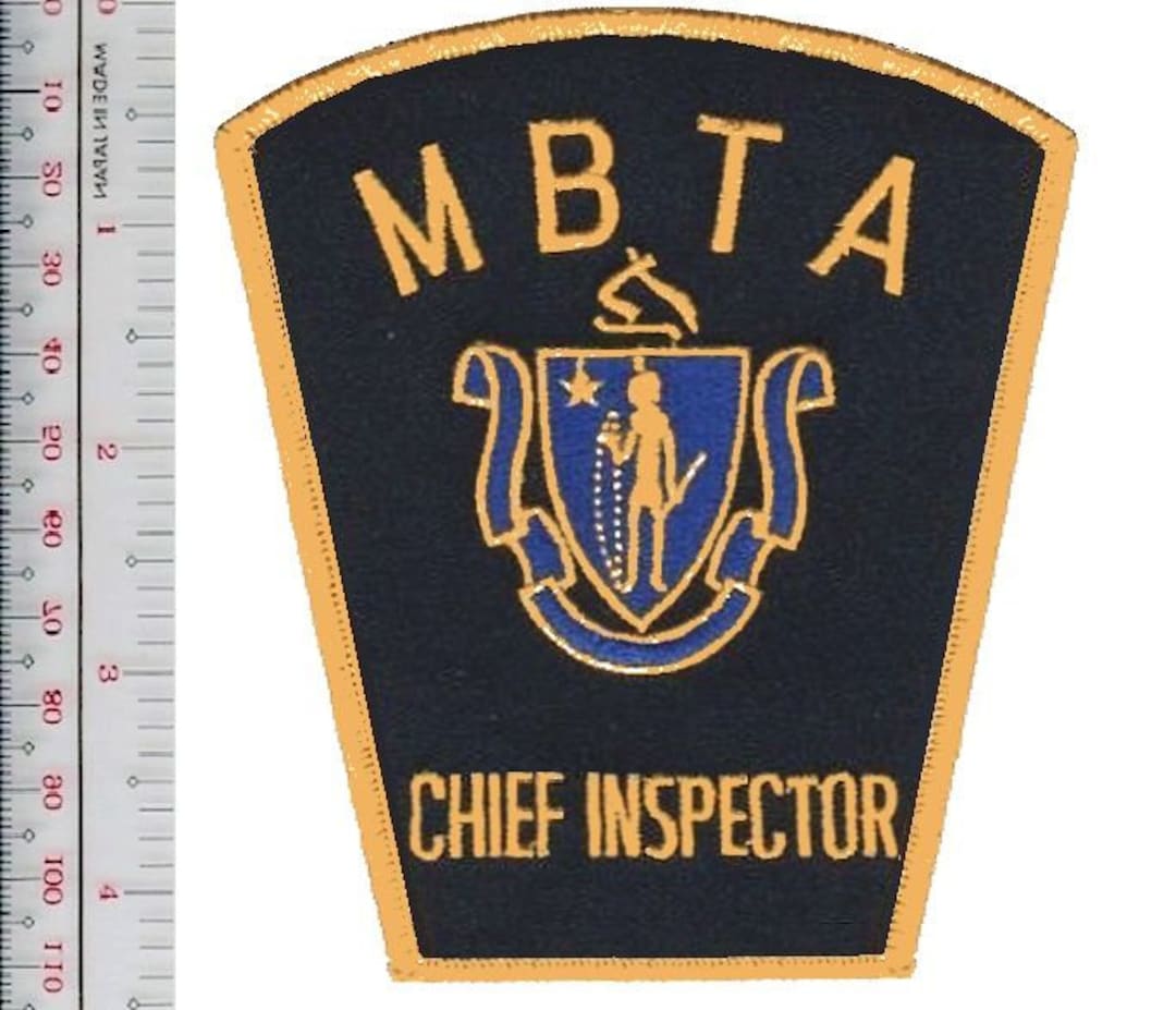Massachusetts Bay Transit Authority MBTA Police Chief Inspector Patch ...