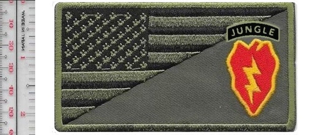 US Army 25th Infantry Division Jungle Tab Tropic Lightning Patch Vel ...