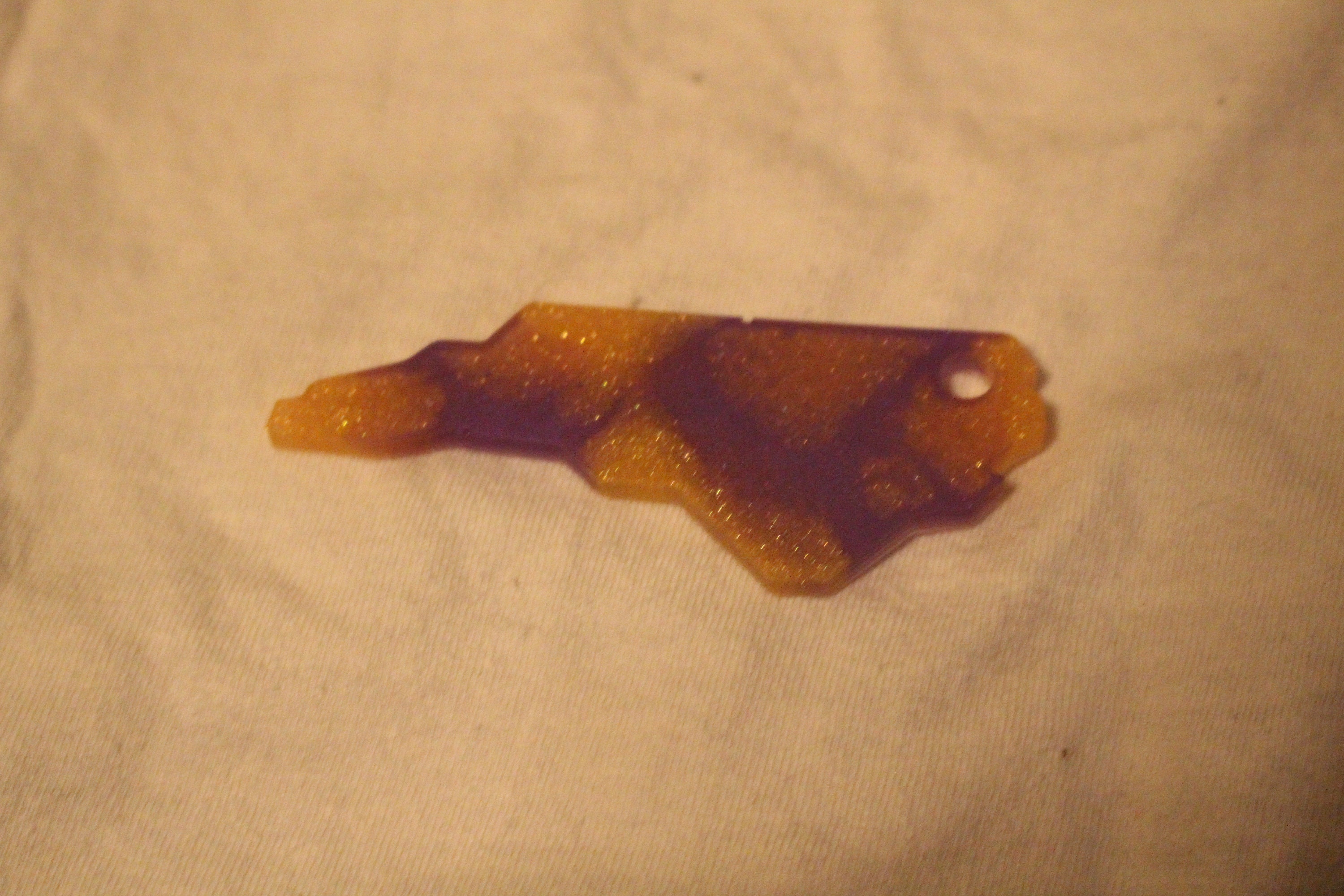 Purple and Gold North Carolina Keychain - Etsy