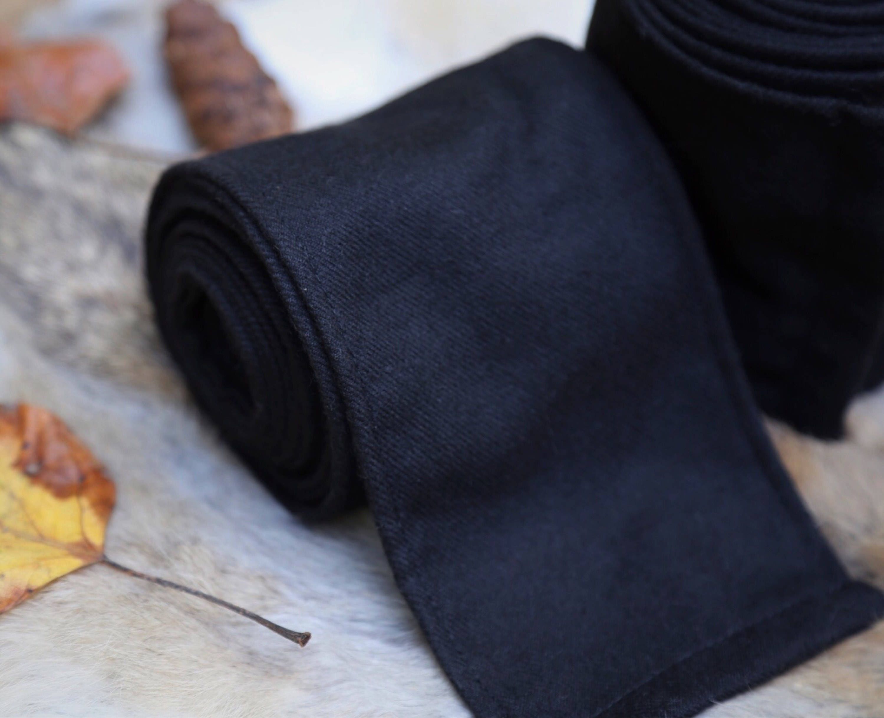 Viking Midnight Black Wool Leg Winingas Vindingr Wickelbander. | Etsy