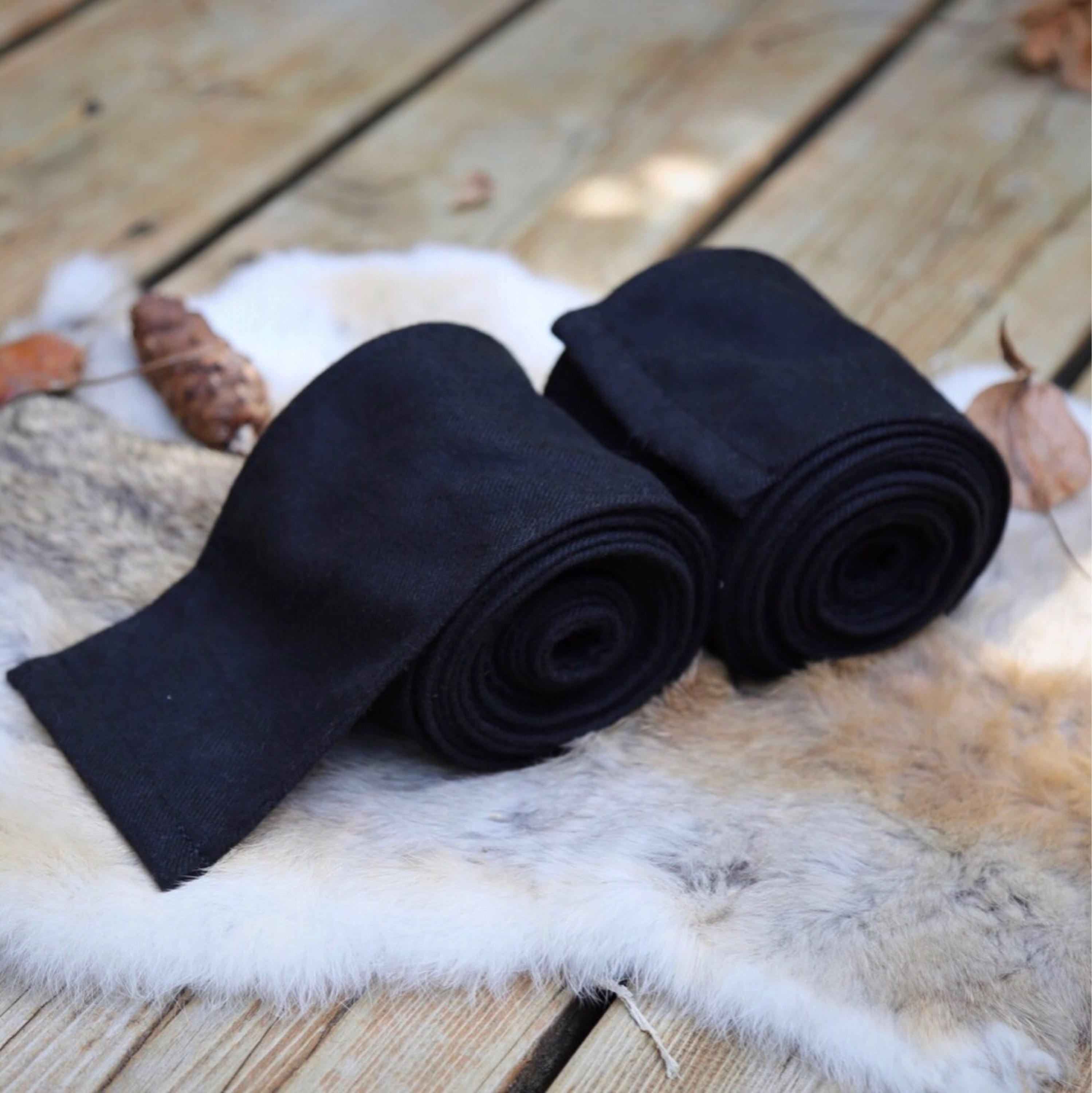 Viking Midnight Black Wool Leg Winingas Vindingr Wickelbander. | Etsy