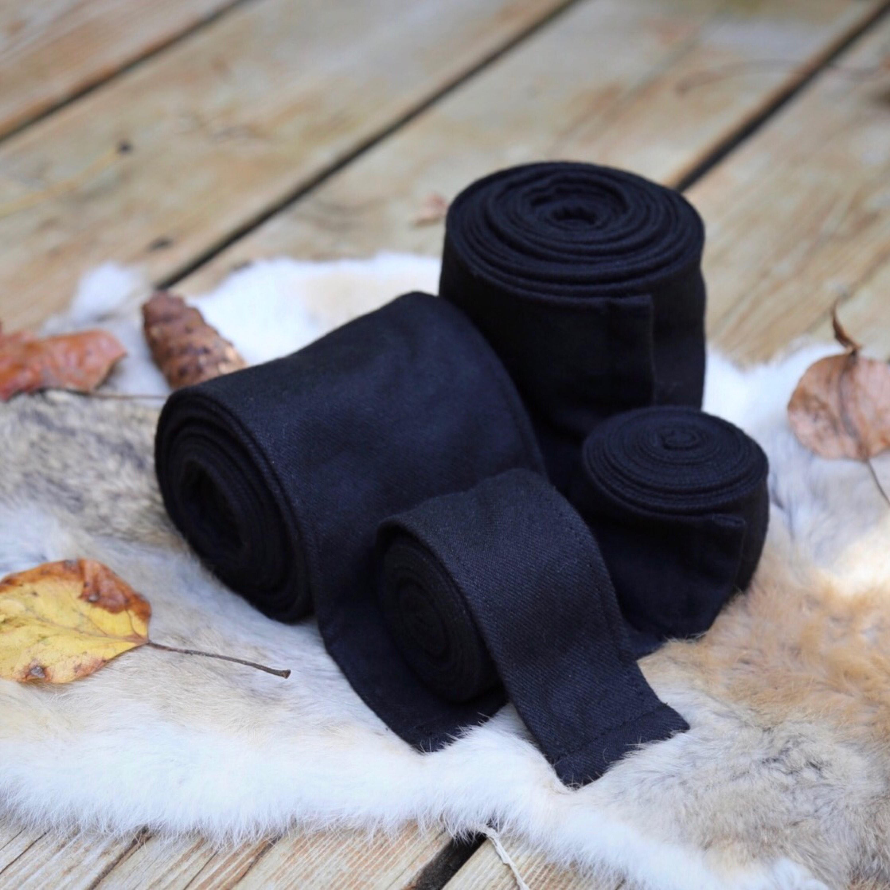 Viking Midnight Black Wool Leg Winingas Vindingr Wickelbander. | Etsy