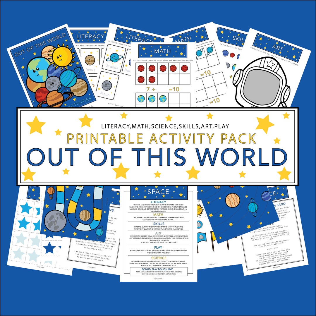 Space PRINTABLE ACTIVITY PACK, Out of This World, Online Learning ...