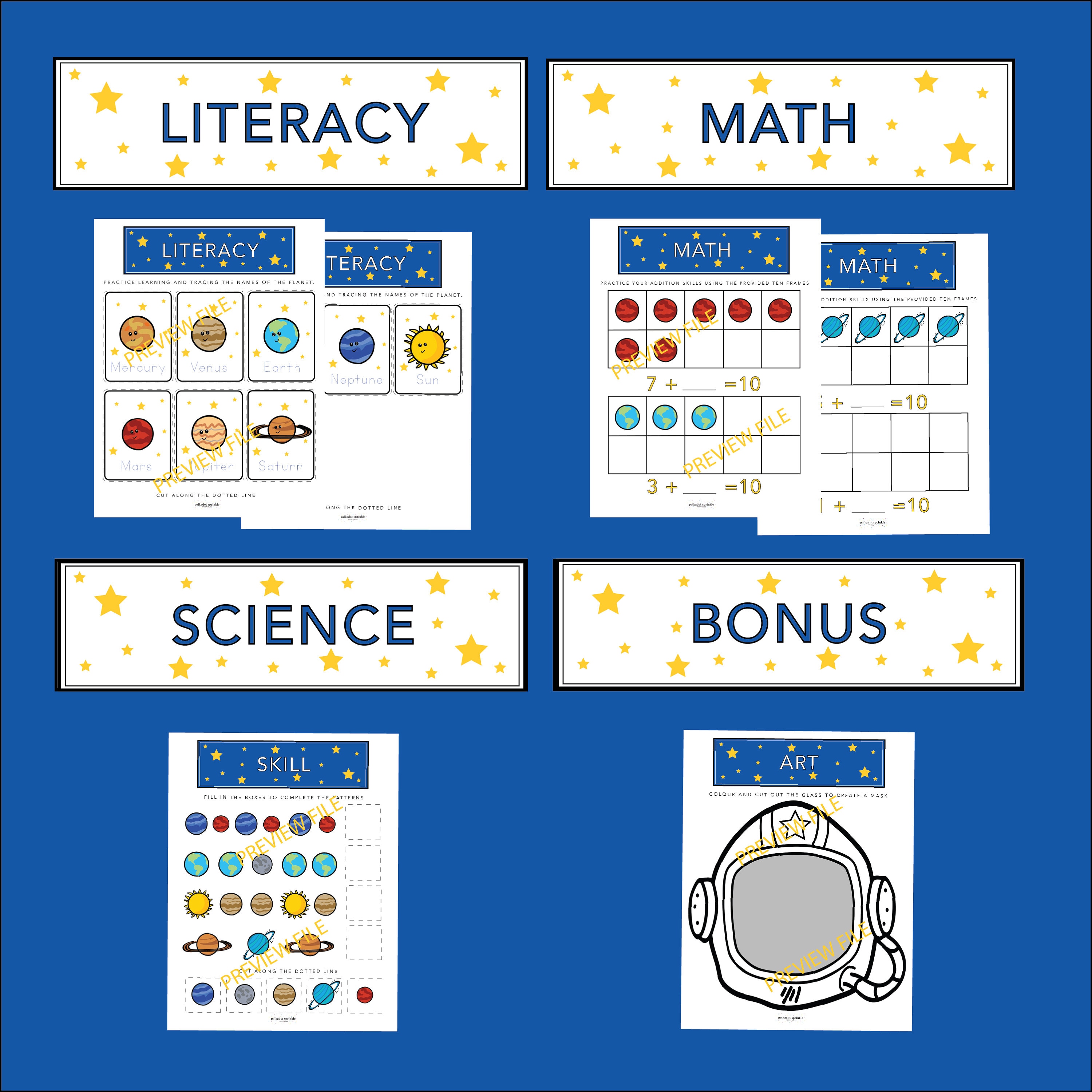 Space PRINTABLE ACTIVITY PACK, Out of This World, Online Learning ...