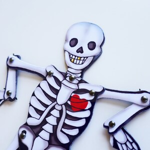 Printable Posable Skeleton Paper Doll: DIY Halloween Party (instant ...