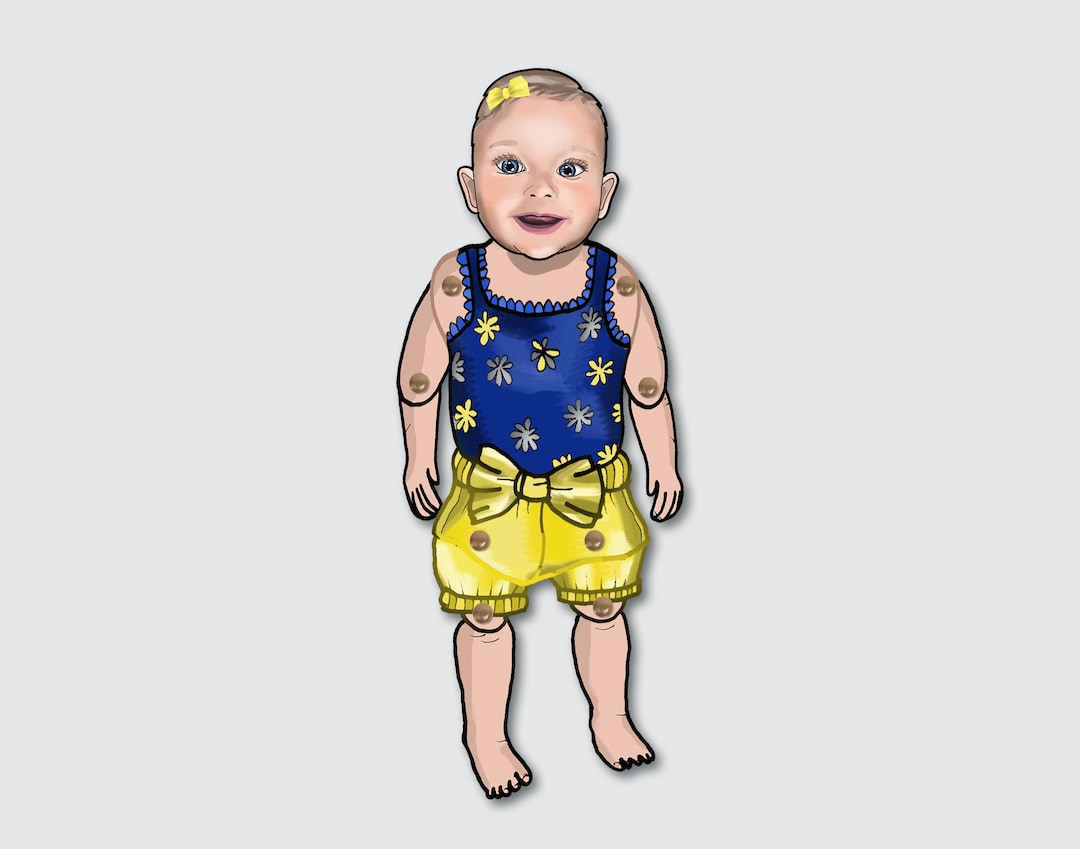 Custom Interactive Movable Paper Doll: Personalized Mini-you Gift - Etsy