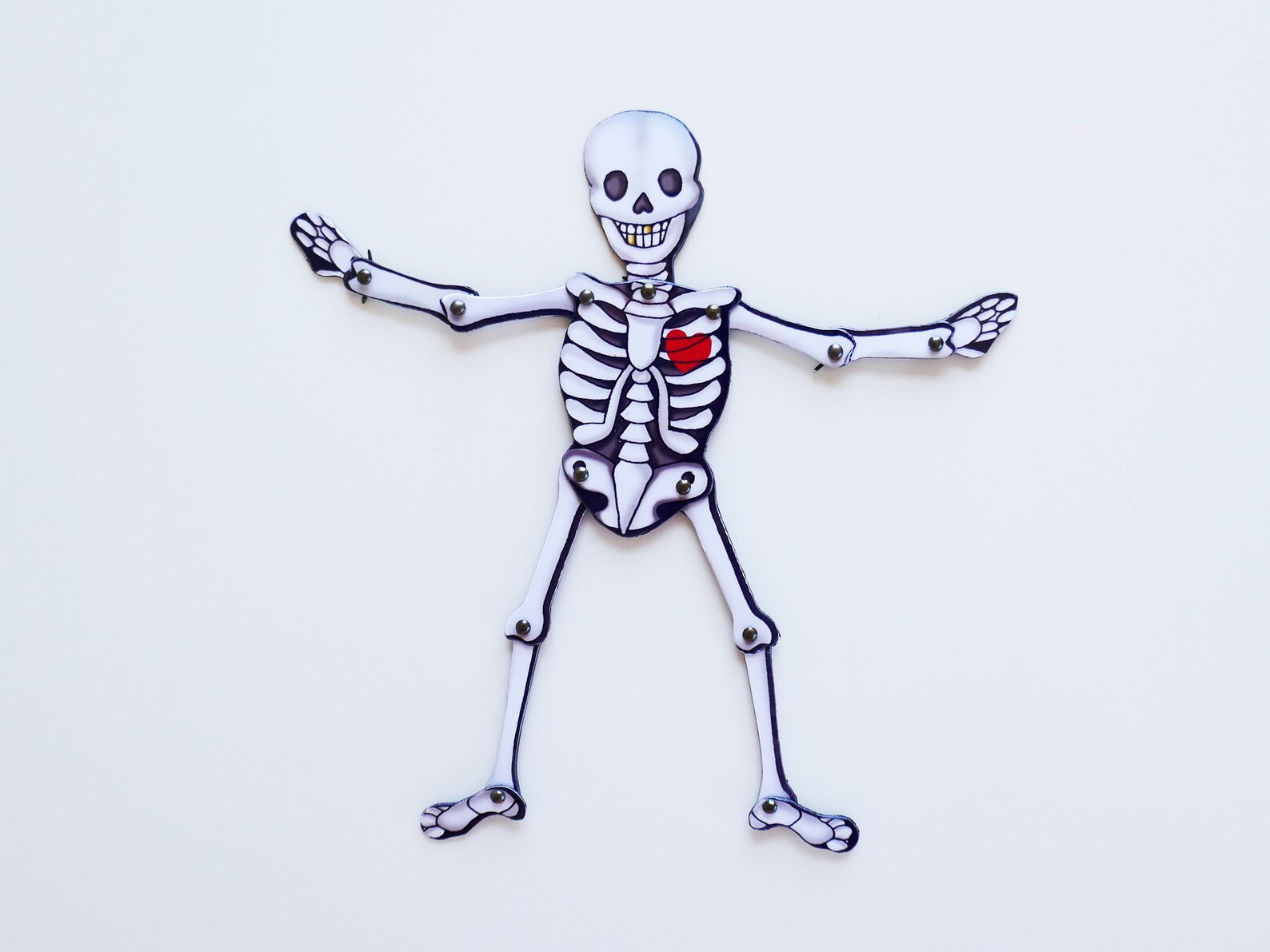 Printable Posable Skeleton Paper Doll: DIY Halloween Party (instant ...