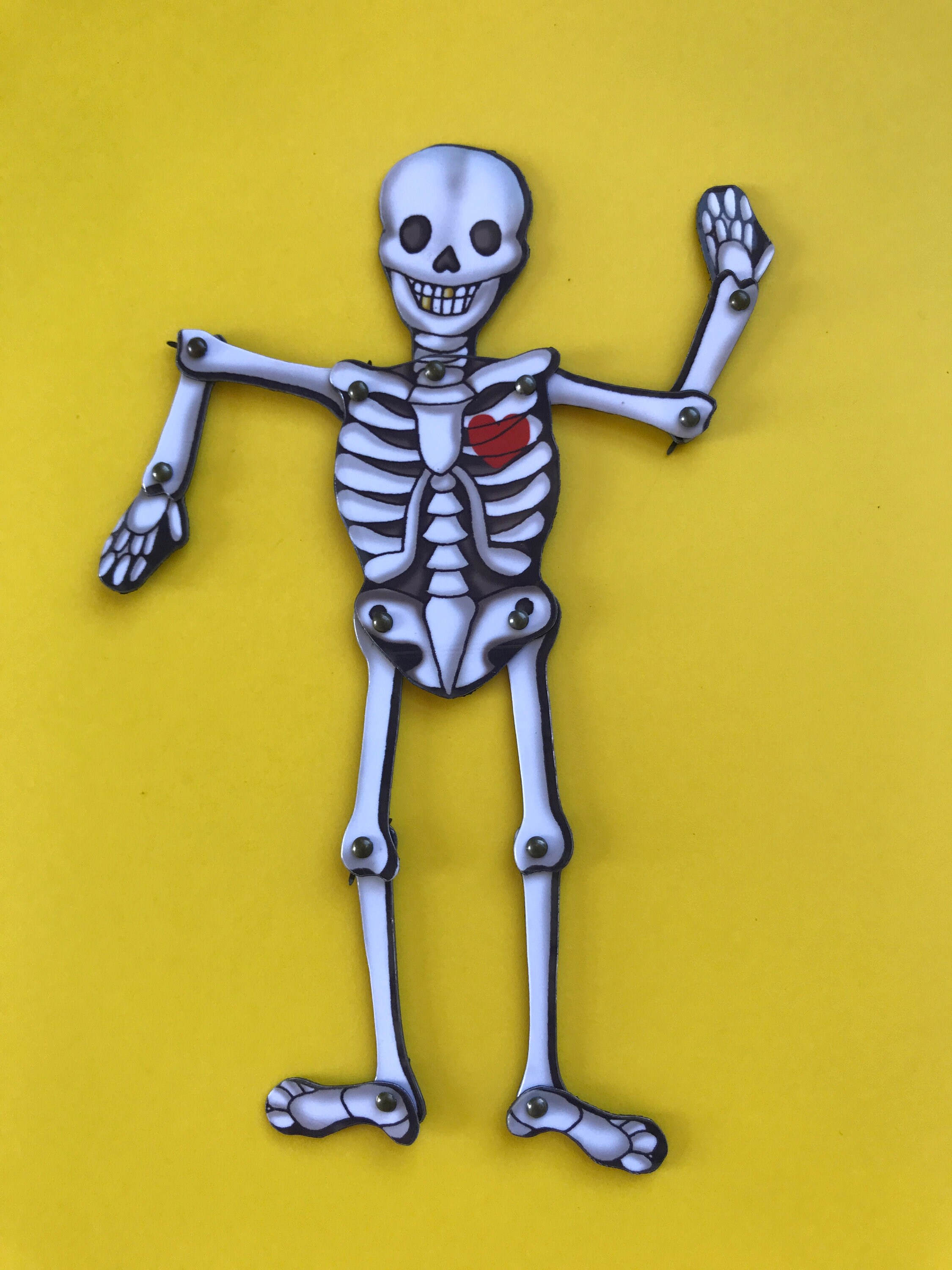 Printable Posable Skeleton Paper Doll: DIY Halloween Party (instant ...