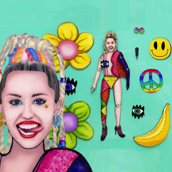 Miley Cyrus Doll - Etsy